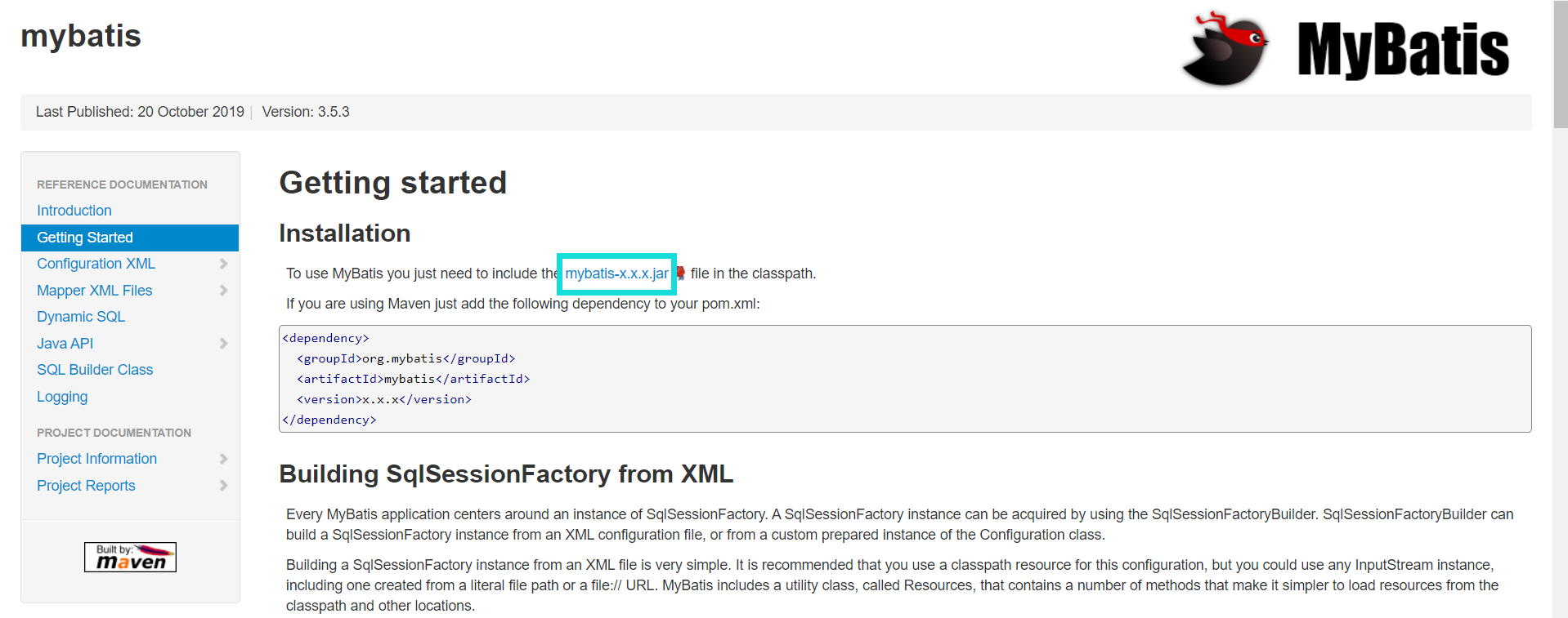 MyBatis安装 | SHYEE-PLASMA